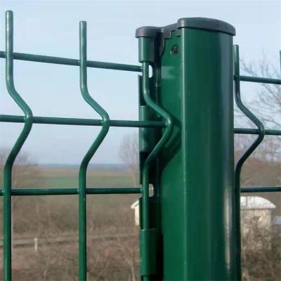 China Green RAL 6005 PVC Coated 3D Welded Wire Fence Width 2m 2.2m for sale