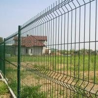 China Green RAL 6005 PVC Coated 3D Welded Wire Fence Width 2m 2.2m for sale