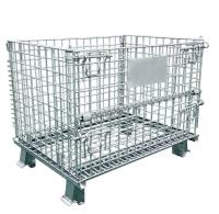 China Collapsible 1000kg Metal Wire Mesh Container Pallet for sale