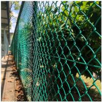 China 4mm Diameter Pvc Coated Chain Link Fence Rolls 6ft Galvanized Line Post for sale