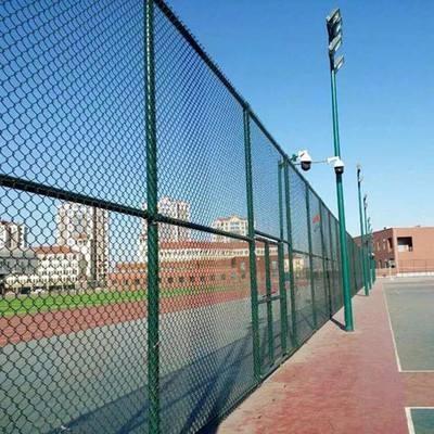 China 4mm Diameter Pvc Coated Chain Link Fence Rolls 6ft Galvanized Line Post for sale