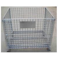 China Galvanized 700kg Stackable Mesh Pallet Cages For Warehouse for sale