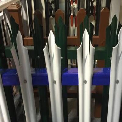 China Galvanized Steel W Pale Security Palisade Fence Wrought Iron 1.8m for sale