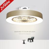 China Hidden Removable Blades LED Ceiling Fan with Metal Material and Remote Control for sale