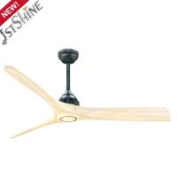 China Wooden Blade Ceiling Fan with Remote Class A Energy Efficiency and Modern Design for sale