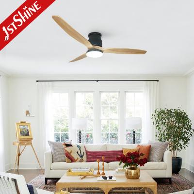 China Led Ceiling Fan With Remote Control ,52 Inches Flush Mounting Quiet Dc Motor for sale