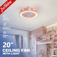 China Children'S Theme Flush Mount LED Ceiling Fan , Pink Ceiling Fan With DC Motor for sale
