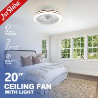 China 20 INCH/PEM Low Voltage LED Ceiling Fan Light with Dimmer Support and Fan Diameter for sale