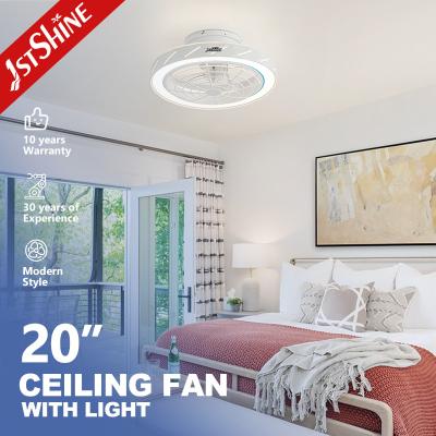 China 3 Color LED Light Low Profile Fancy Design ABS Blades Indoor Ceiling Fan with Remote for sale