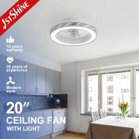 China Smart Remote Controlled Flush Mount LED Ceiling Fan with DC Motor and ABS Blades for sale
