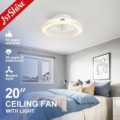 China 110-240V/50-60Hz Input Voltage 20 Inches White Fancy ABS Hidden Blades Remote Ceiling Fan for sale
