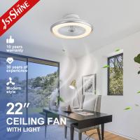 China 10- 1stshine LED Ceiling Fan with Removable Decorative Ring and Dimmable Lighting for sale