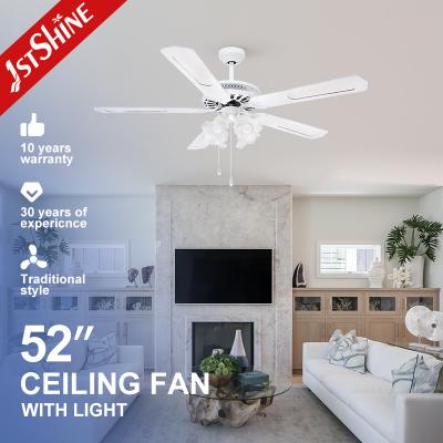 China Add a Touch of Style to Your Space with this 52 Inch 5 Blade AC LED Ceiling Fan White for sale