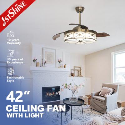 China Smart Decorative Invisible Bladeless Neon Chandelier Ceiling Fan for Home Hotel Office for sale