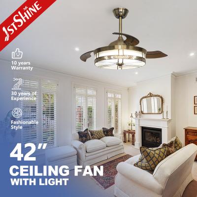 China Cooling Air and Light Function 1stshine Copper Decorative LED Ceiling Fan 3*PC Blades for sale