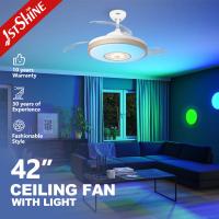 China Multi Color Night Light Ceiling Fan with Hidden Blades and 110-240V/50Hz-60Hz AC Motor for sale