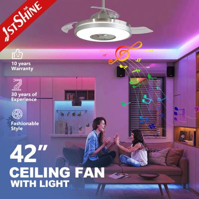 China Luxurious Stylish LED Ceiling Fan with Music Player and Remote Control 42