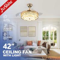 China 3000K Color Temperature 42 Inch LED Ceiling Fan with Hidden Blades and Design for sale