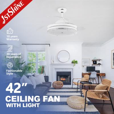 China 42 Inch Retractable Ceiling Fan Light With Reversible DC Motor for sale