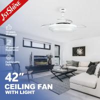 China Speed 3-Blade Hidden Blade Ceiling Fan with 10- and 3000K/4000K/6000K Color Temperature for sale