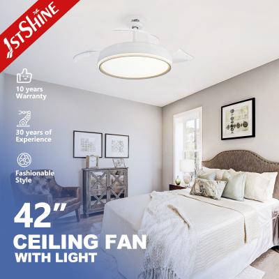 China Contemporary Design 6 Speed LED Ceiling Fan with Hidden Blades 42 Inch Space Saver for sale