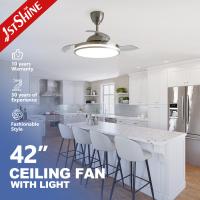 China Starry Decorative LED Ceiling Fan with Retractable Hidden Blades and Air Conditioning for sale