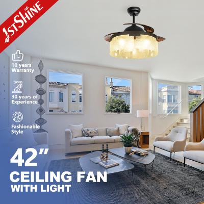 China Remote Control 8 LED Bulbs Indoor Ceiling Fan DC Motor Energy Saving for sale