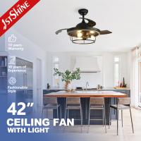 China LED Light and Remote Control Ceiling Fan with Metal Lamp Body Energy Saving Design for sale