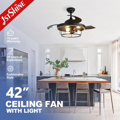 China LED Light and Remote Control Ceiling Fan with Metal Lamp Body Energy Saving Design for sale