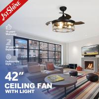 China Lamp Body Material Metal 1stshine LED Ceiling Fan with Light Kit and Remote Control for sale