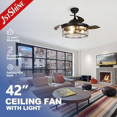 China Lamp Body Material Metal 1stshine LED Ceiling Fan with Light Kit and Remote Control for sale