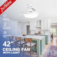 China 42 Inch LED Ceiling Fan with Hidden Blades and Metal Acrylic Material by 1stshine for sale