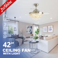 China 1stshine Fandelier Decorative Retractable Ceiling Fan With LED Lights for sale