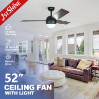 China Mdf Blades Decorative Led Light Ceiling Fan With 5 Speed Remote Control for sale