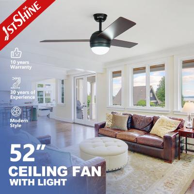 China Mdf Blades Decorative Led Light Ceiling Fan With 5 Speed Remote Control for sale