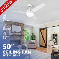 China 50 Inch 3 MDF Blade 35W 6 Speeds Remote Control Led Ceiling Fan With Light for sale