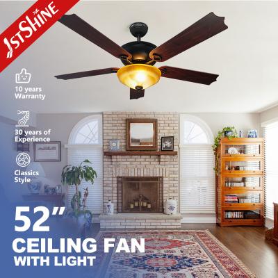 China 1stshine Remote Ceiling Fan Light with Traditional 5 MDF Blades and Home Office Design for sale