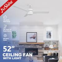 China 110-240V/50Hz-60Hz 52 Inch Ceiling Fan with Remote Control and OEM Color Wood Blades for sale