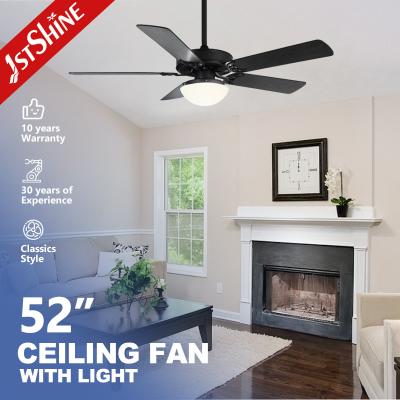 China Black Ceiling Fan With Light Kit Multifunction 6 Speed Wind Speed for sale