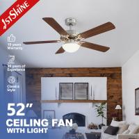 China 6 Speed Choice LED Ceiling Fan with 5 MDF Blades and Remote Control High CRI Ra 100 for sale