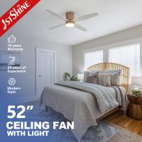 China Modern Design 6 Speeds MDF Blades Ceiling Fan Light Rose Gold Color and Low Profile for sale