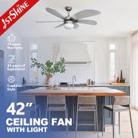 China 42 Inches Modern Remote LED Ceiling Fan Decorative 6 MDF Blades for sale