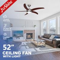 China Modern Style 5-Blade MDF Ceiling Fan with LED Lights and Remote Control from 1stshine for sale