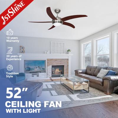 China Modern Style 5-Blade MDF Ceiling Fan with LED Lights and Remote Control from 1stshine for sale