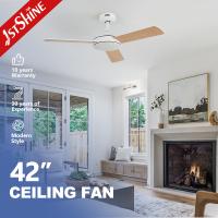China App-Controlled Reversible Motor Ceiling Fan with Remote Control and White MDF Blades for sale