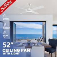 China 52 Inch LED Ceiling Fan with 3 Color LED Light 3000k 4000k 6000k Big Airflow and Low Speed for sale