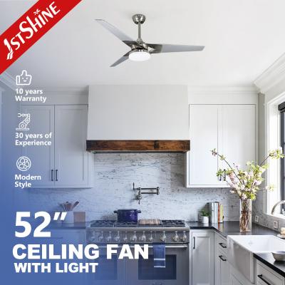 China Plywood Blade Modern LED Ceiling Fan 52 Inch DC Motor Home Using for sale