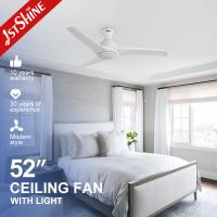 China Easy Clean 52 Inches ABS Blades LED Ceiling Fan with Light and Silent Motor Flush Mount for sale