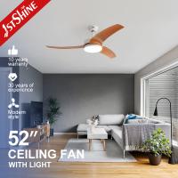 China Elegant Design Wood Grain ABS Blades Ceiling Fan 52 Inch With Dimmable Light for sale