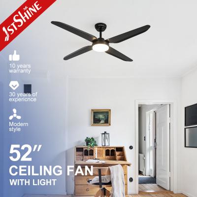 China 52 Inch Indoor Modern Ceiling Fan 5 Speed Quiet DC Motor Reversible With Light for sale
